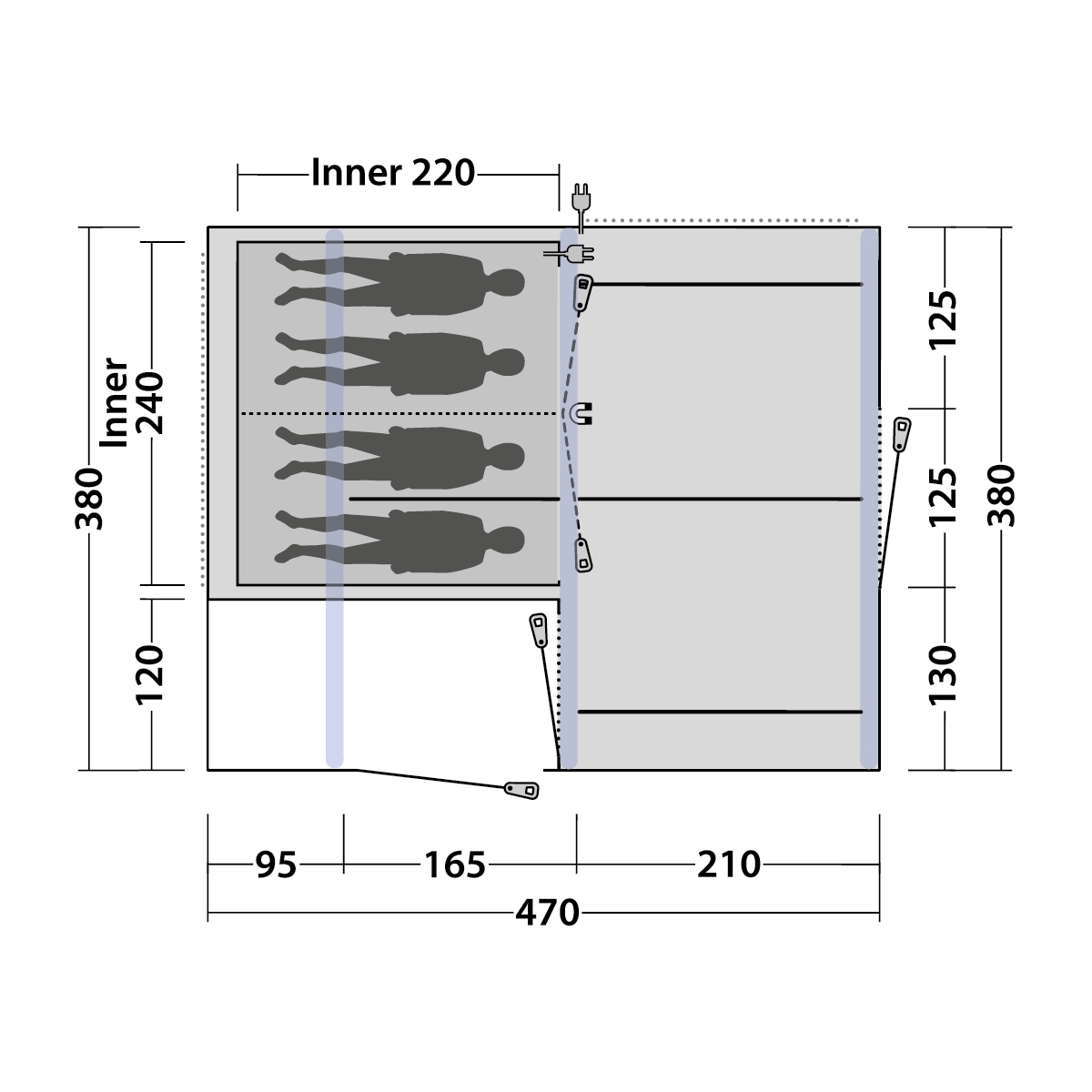 OUTWELL - Michigan 4 Air | Rymlig | Lufttält